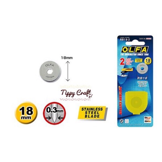 Olfa RB18-2 ใบมีดโรตารี 18mm (ตัดเรียบ) | Shopee Thailand