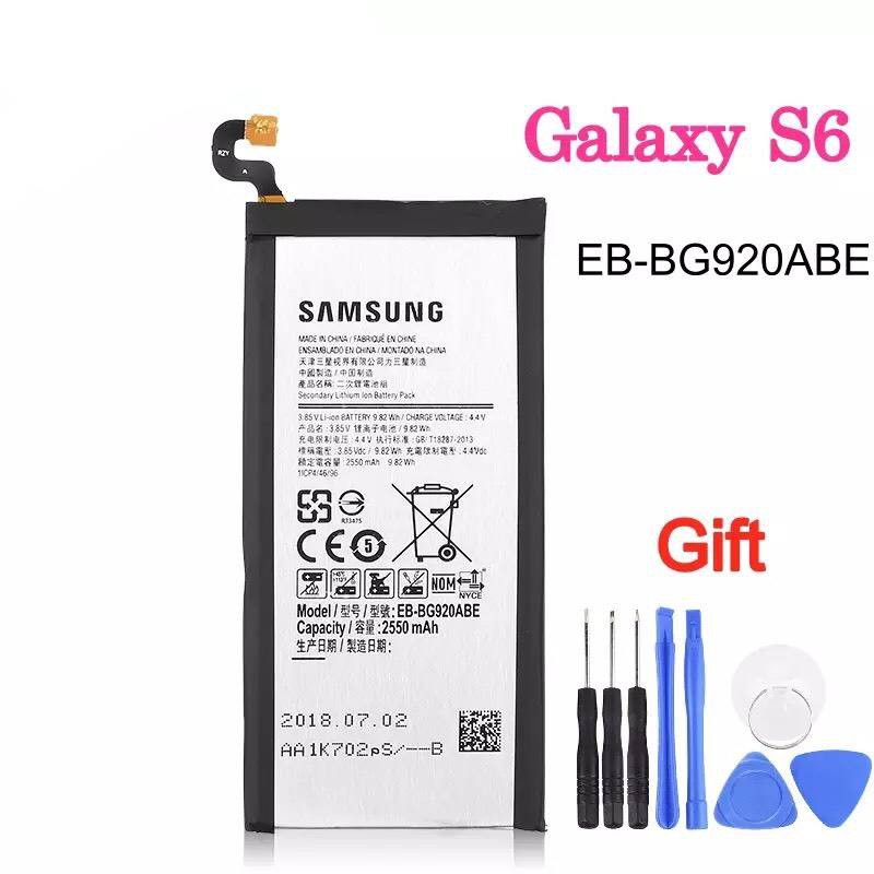 แบตเตอรี่ แท้ Samsung Galaxy S6 G9200 G9208 G9209 SM-G920F G920i G920 ...