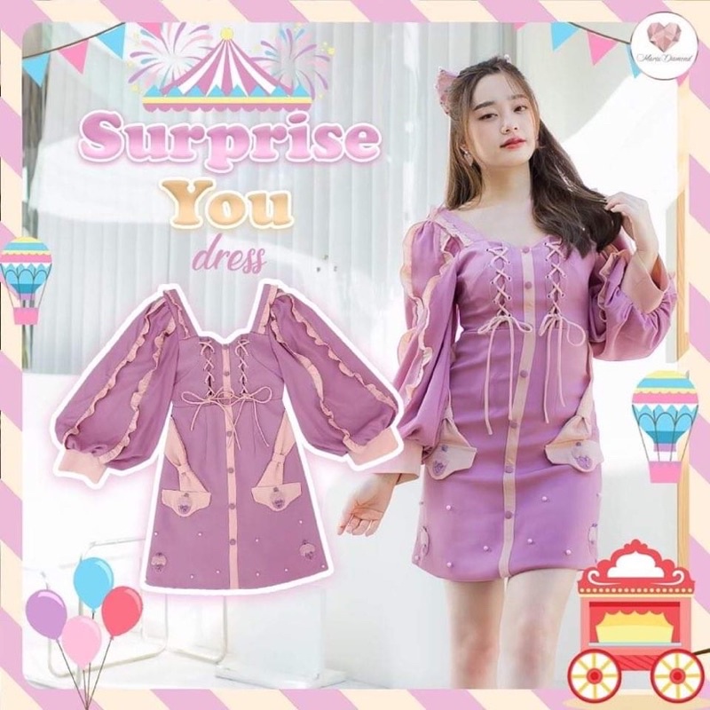 Maria Diamond Surprise You Dress sizeL | Shopee Thailand