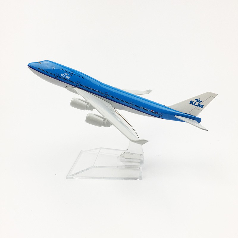 [16cm] โมเดลเครื่องบิน KLM 747 (Aircraft Metal Model) วัสดุทำจากเหล็ก ...