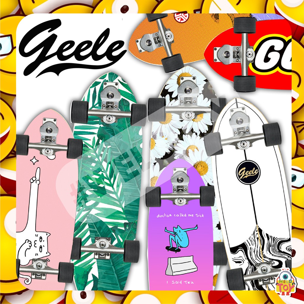 Geele แผ่นทรงใหม่ ลายกริปเทปใหม่ Geele Surfskate CX4 CX7 S7 ...