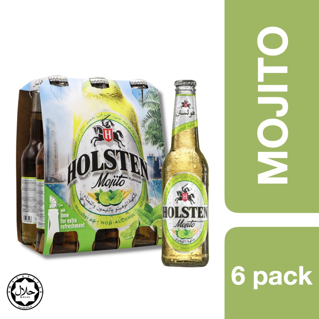 Holsten Malt Beverage Mojito Flavour 330ml x 6 ++ โฮลสเตน เครื่องดื่มมอ ...