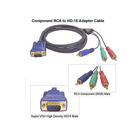 Component Video to VGA(HD-15) Adapter | Shopee Thailand