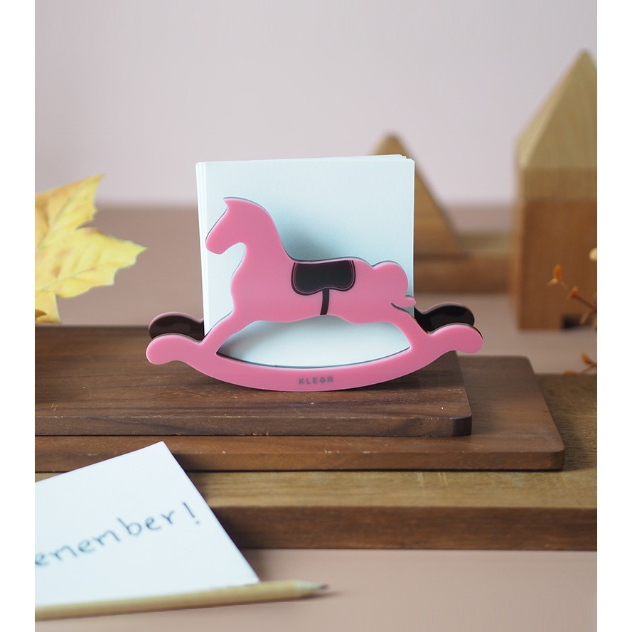 KlearObject wild wild west rocking horse memo holder ที่ใส่กระดาษโน๊ต นามบัตร วางบนโต๊ะทำงาน อะ ...