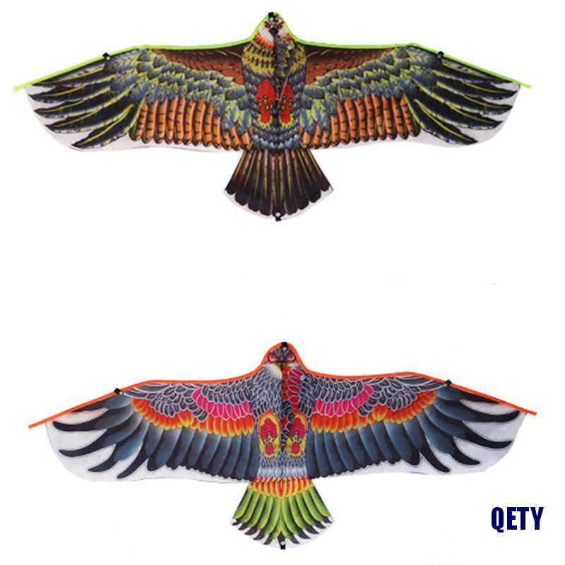 (QETY)1.1m Eagle Kite With 30 Meter Kite Line Children Flying Bird ...