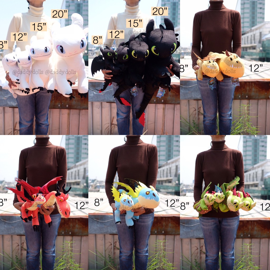 ตุ๊กตา Toothless เพลิงนิล & Light Fury & Hookfang & Stormfly & Meatlug ...