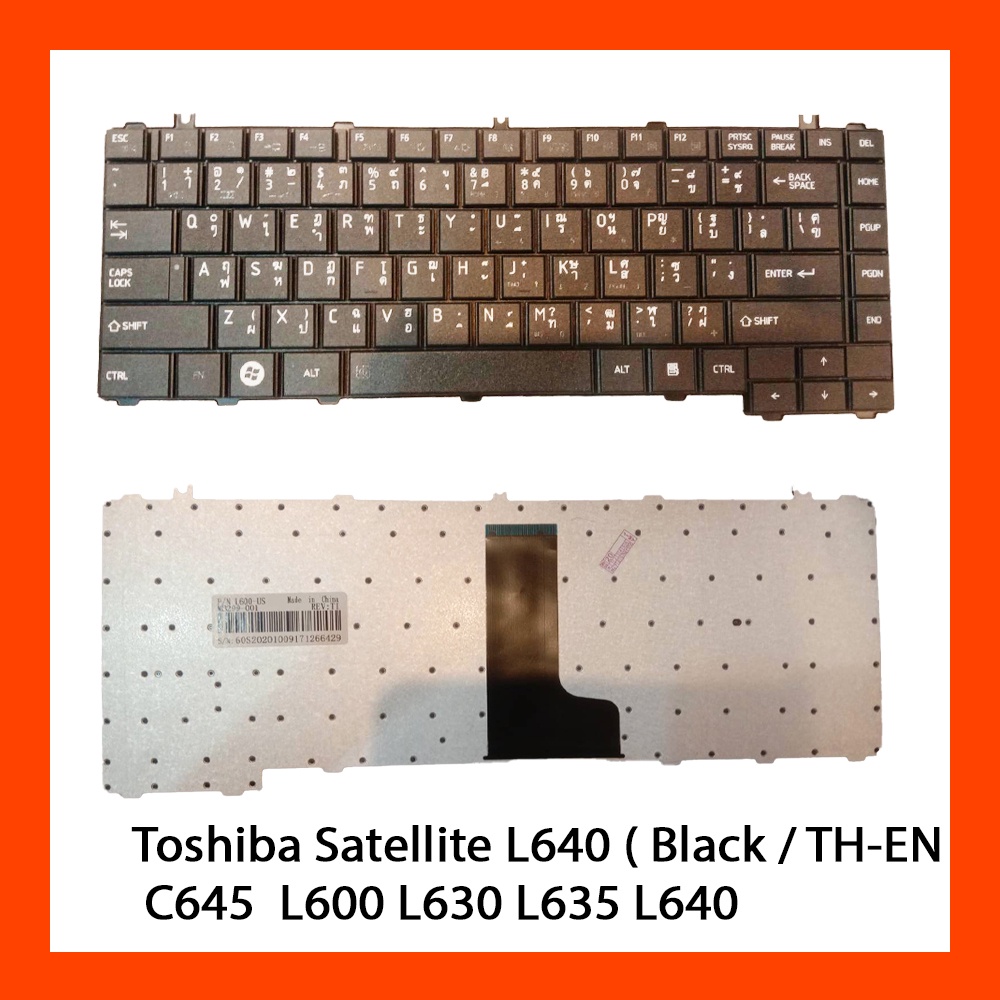 Keyboard Toshiba Satellite L640 Black TH แป้นพิมพ์ ไทย-อังกฤษ | Shopee ...