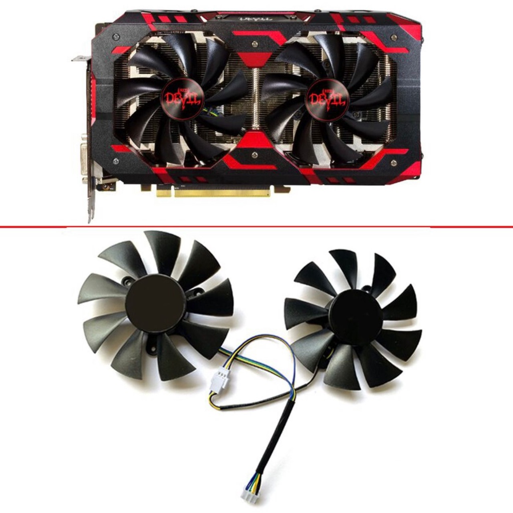 Powercolor Dataland Radeon RX 580/590 Red Devil Fan Replacement 86mm ...