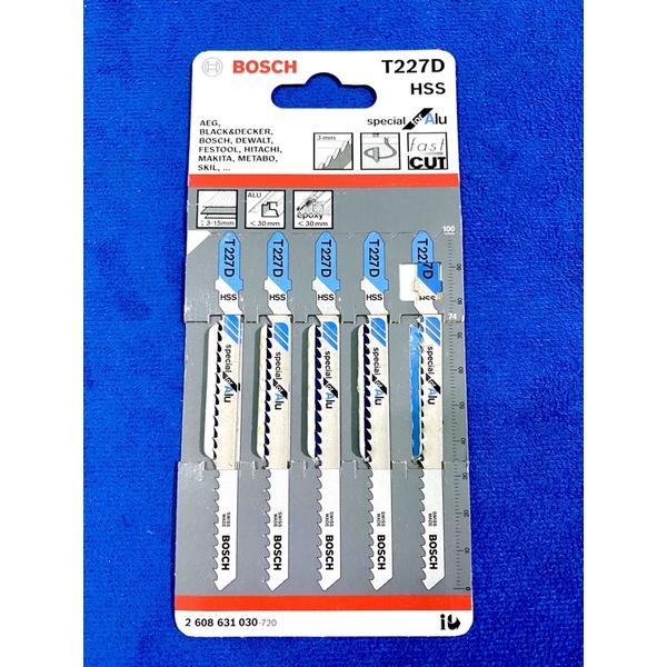 ใบเลื่อยจิ๊กซอว์BOSCH T 227 D SPECIAL FOR ALU 2608631030 | Shopee Thailand