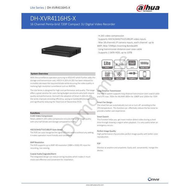 Dahuaเครื่องบันทึกภาพDVR16chสินค้ามาตรฐาน | Shopee Thailand