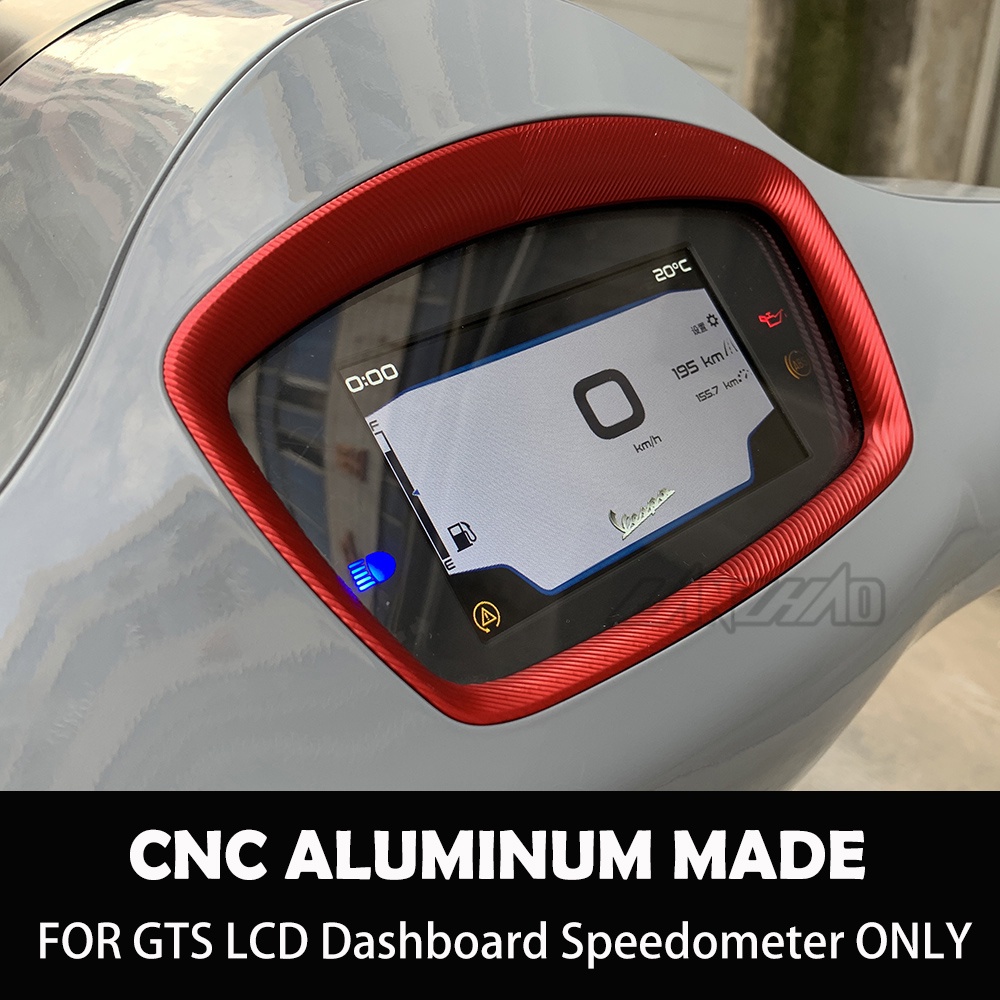 GTS รถจักรยานยนต์ LCD Speedometer ฝาครอบแดชบอร์ดดิจิตอลขอบ CNC ...