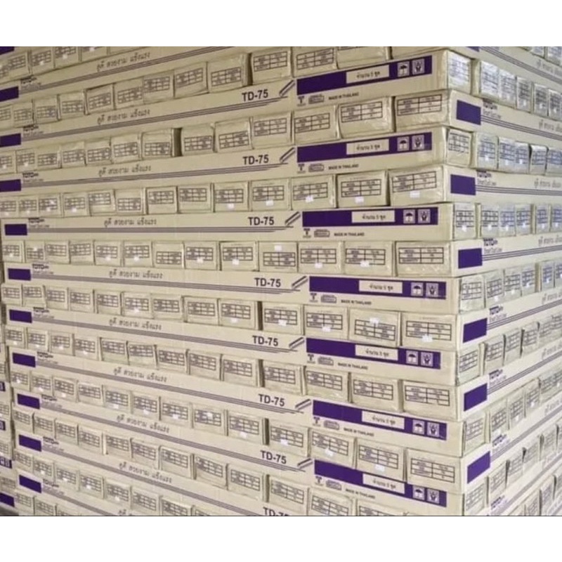 รางครอบท่อแอร์ TOTO slim รางครอบท่อน้ำยา TD-75 ยกกล่อง (1 กล่อง มี 5 ...