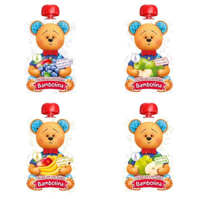 Bambolina แบมโบลิน่า ผลไม้บด100% อาหารเสริมสำหรับเด็ก | Shopee Thailand
