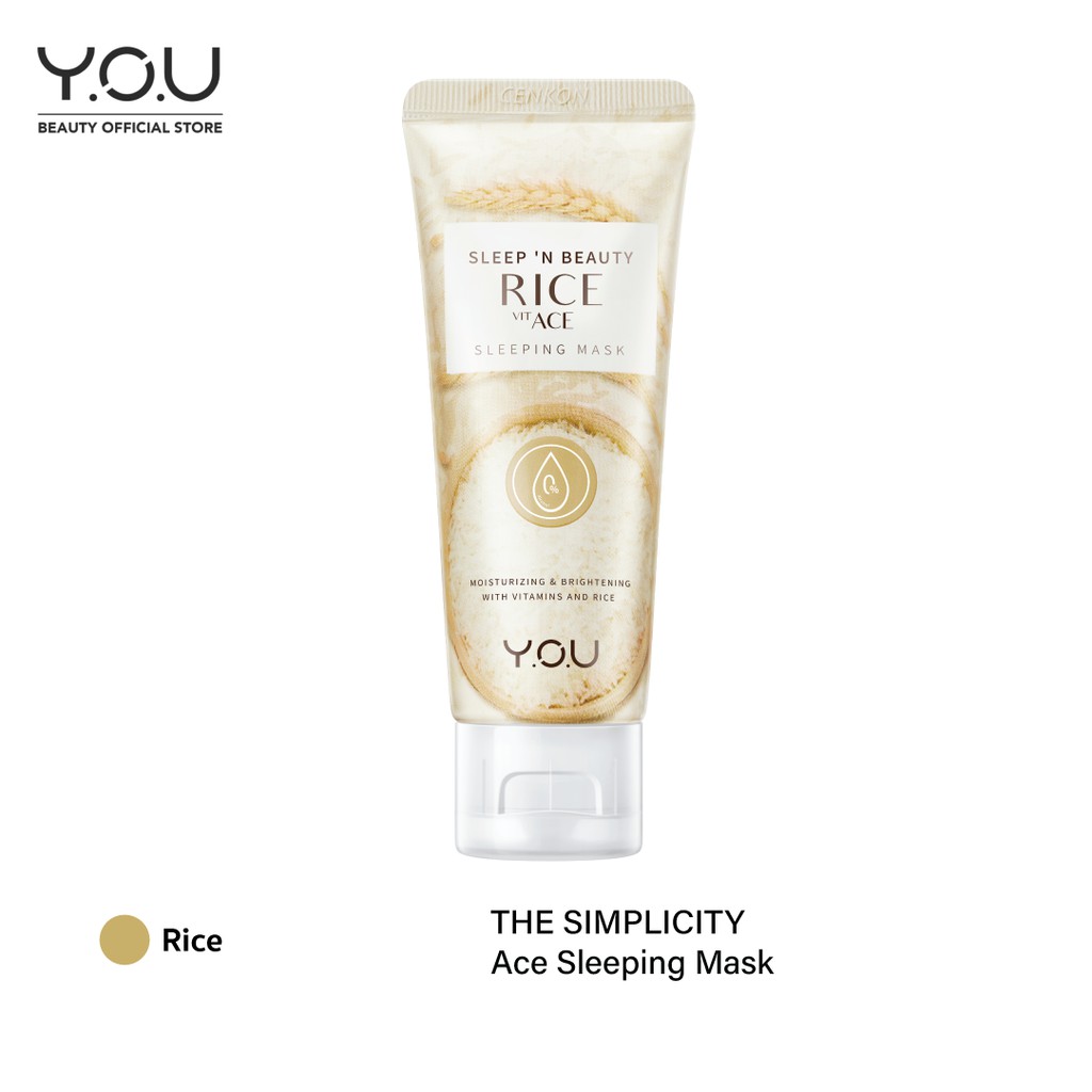Y.O.U Sleep 'n Beauty Rice ACE Sleeping Mask 50g สลีปปิ้งมาส์ก | Shopee ...