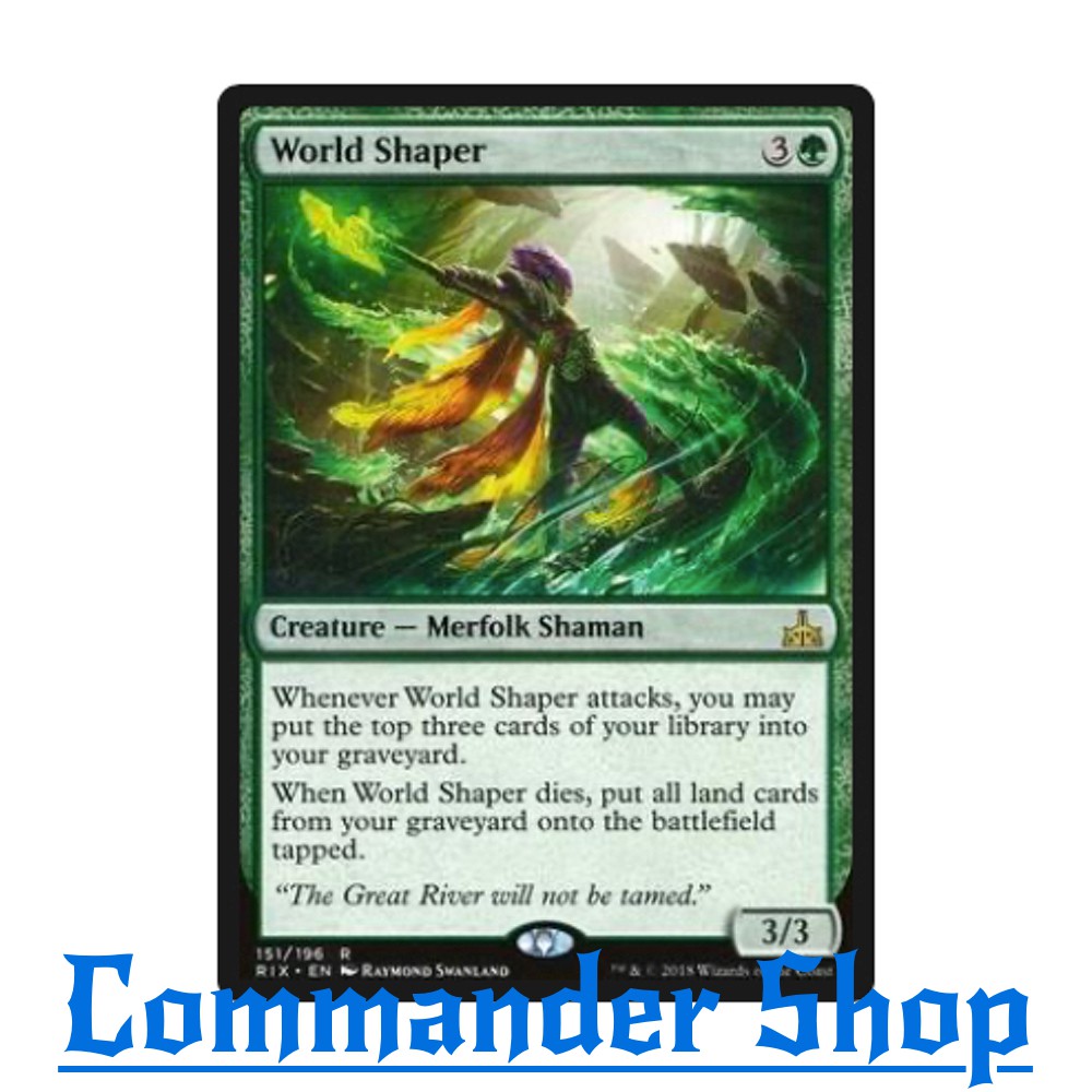 World Shaper (Creature - Merfolk Shaman) Green การ์ด Magic The ...