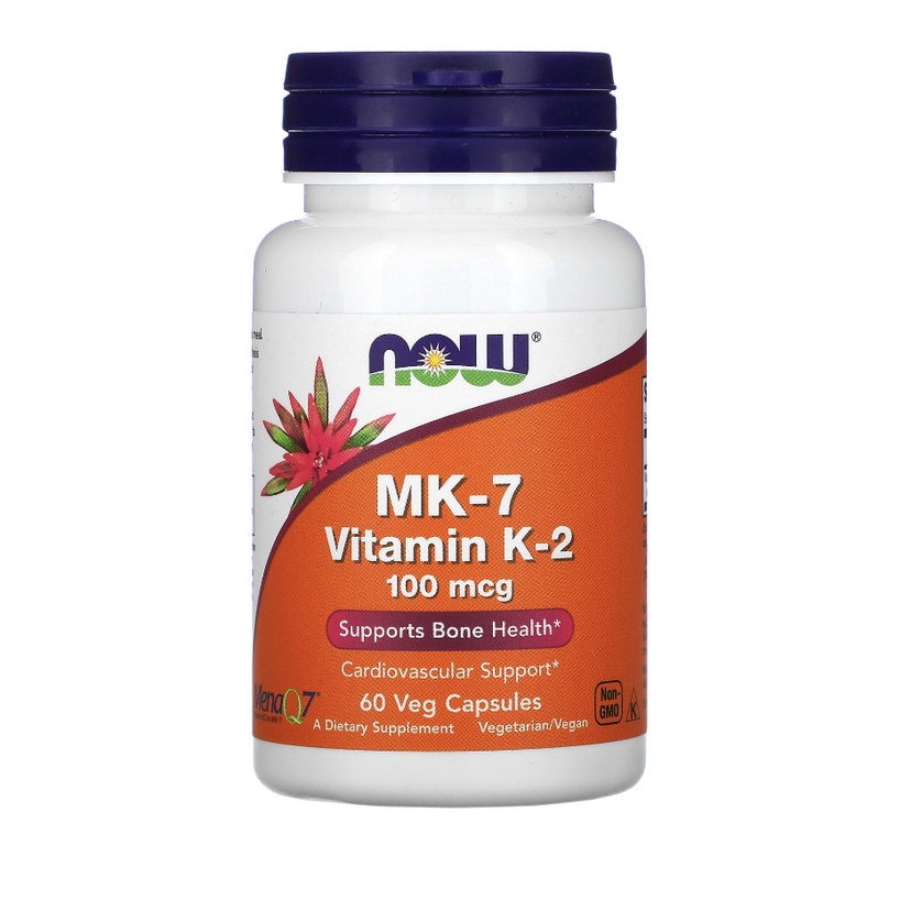 [พร้อมส่ง] วิตามินเค Now Foods MK-7 Vitamin K-2, 100 mcg, 60 veggie ...