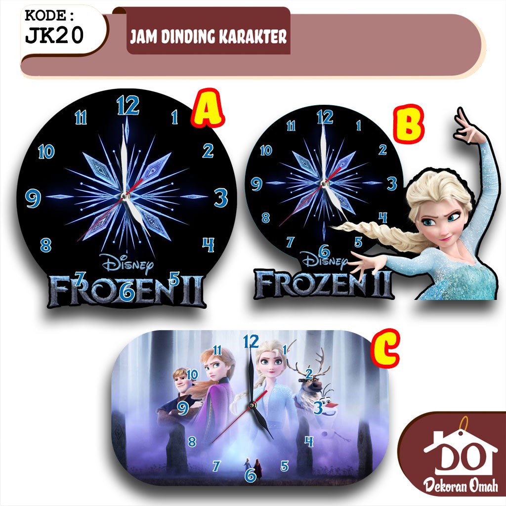 Jk20 Frozen 2 Cartoon Character Wall Clock | Shopee Thailand
