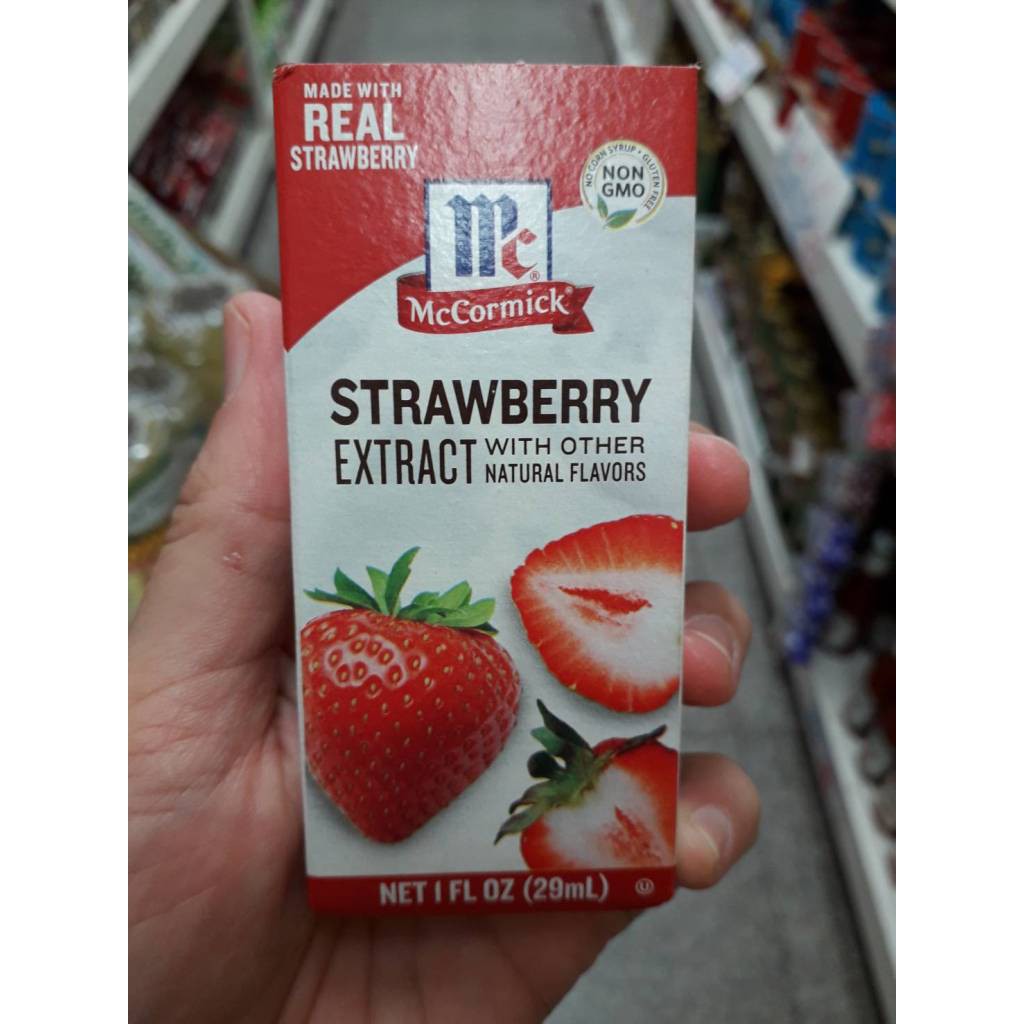 Mccormickแมคคอร์มิค Strawberry Extract กลิ่นผสมอาหาร(กลิ่นสตรอเบอร์รี่ ...