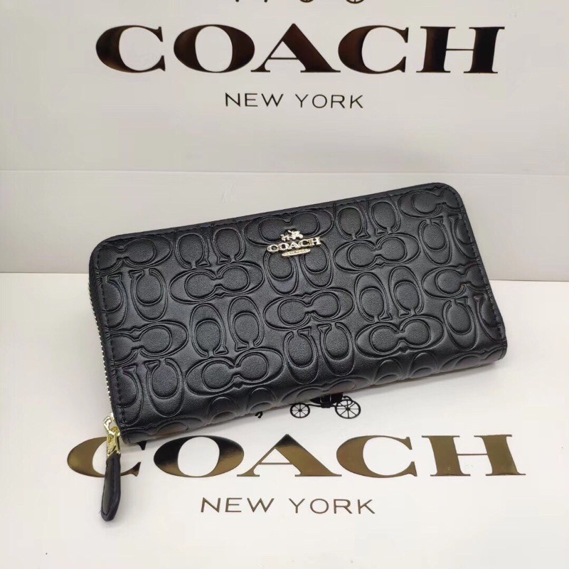 【EW】ซื้ออเมริกัน COACH 39631 ผู้หญิงสไตล์ใหม่พิมพ์คลิปยาวซิปกระเป๋า ...
