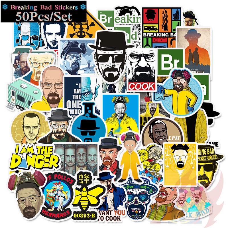 Breaking Bad Series 01 Stickers 50Pcs/Set DIY Fashion Waterproof Doodle ...