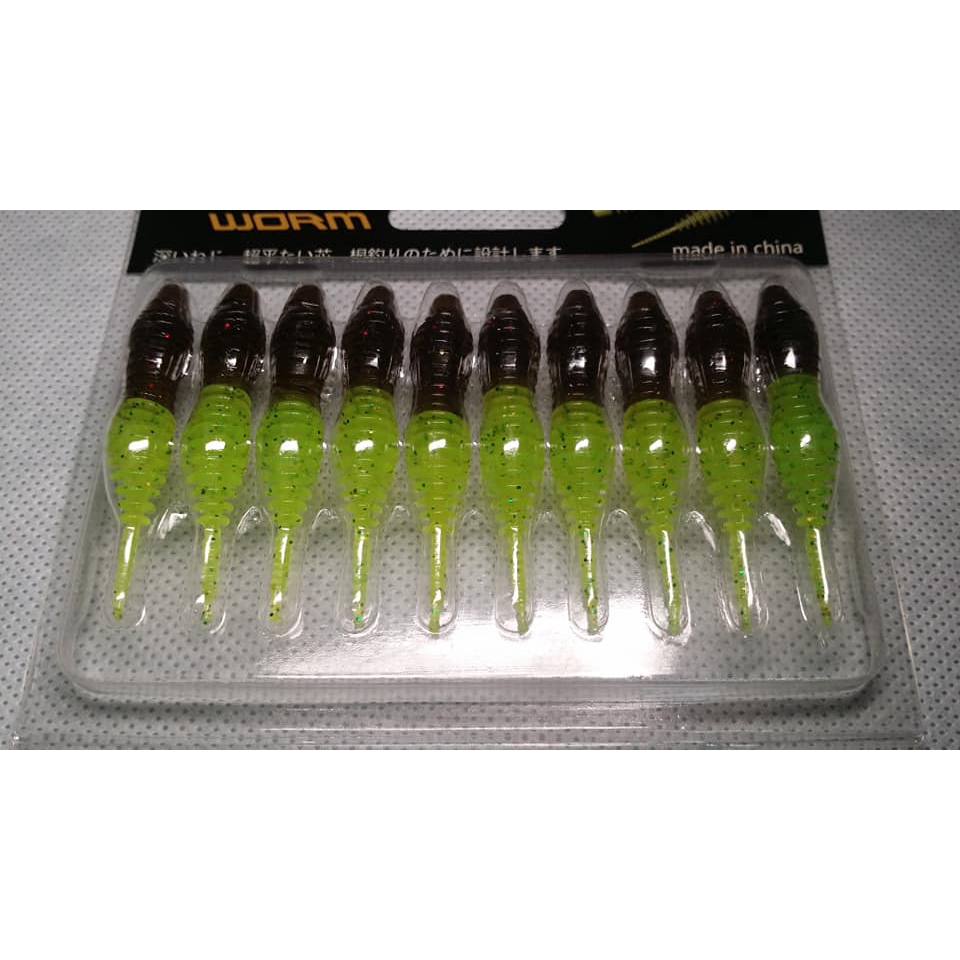 เหยื่อยางหนอนบั้งหางแหลม6cm soft wacky lure softbait lure 6 cm ...