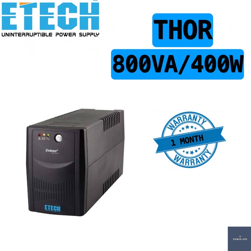 UPS เครื่องสำรองไฟมือสอง ETECH รุ่น THOR 800VA/400W สินค้าพร้อมใช้งาน รับประกัน 1 เดือน | Shopee ...