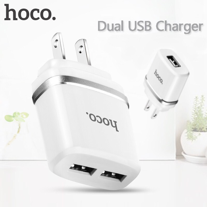 ที่ชาร์จ Hoco Charger Dual USB C12A (2.4A) | Shopee Thailand