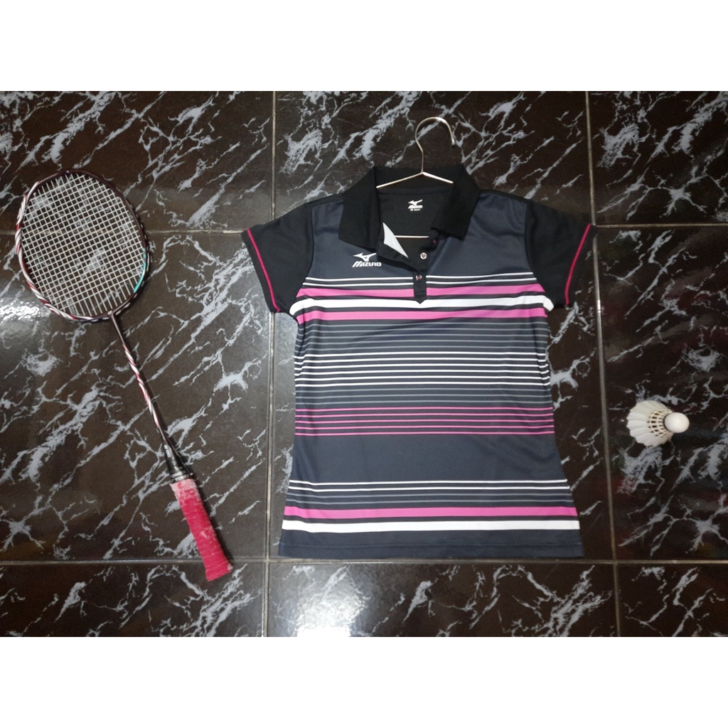Mizuno เสื้อแบดมินตันคอปก A-017 | Shopee Thailand