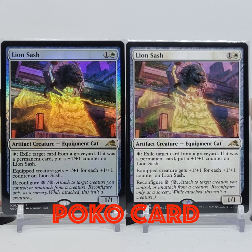 Lion Sash การ์ด Magic The Gathering ของแท้ จากชุด Kamigawa Neon Dynasty ...