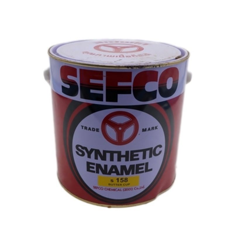 SEFCO สีเคลือบเงาเซฟโก้ สำหรับช้ภายนอกและภายใน S 158 BUTTER CUP ขนาด 3.4 ลิตร | Shopee Thailand