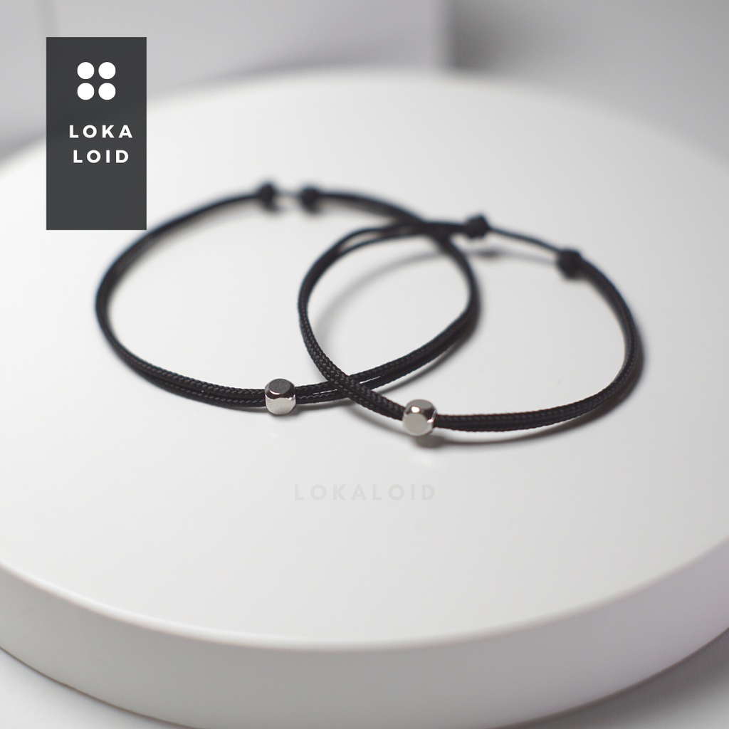 Casual Simple Minimalist Couple Bracelet Cube Bracelet Microcord ...