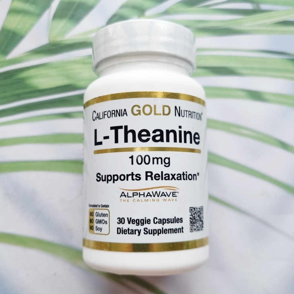 L-Theanine, AlphaWave® Supports Relaxation, Calm Focus 100 mg 30 Veggie ...