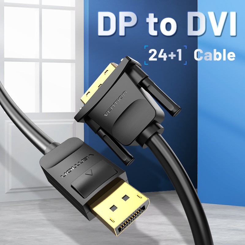 Vention DisplayPort to DVI Cable DP to DVI Male to Male Plug Video ...