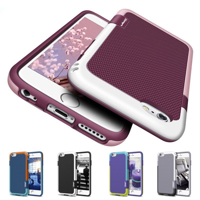 กันกระแทก Anti Slip Hybrid Hard ซิลิโคน Tpu Pc สําหรับ Iphone 6 6s 7 8