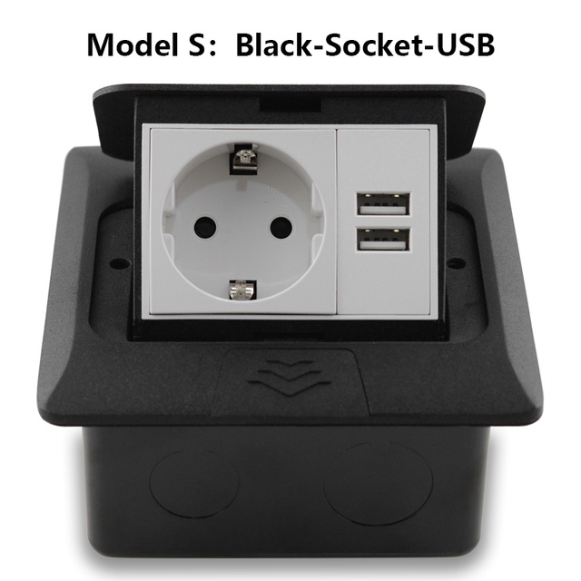 ☬Eu Floor Mounted Socket With USB Charging Port USB POP-UP Floor ...