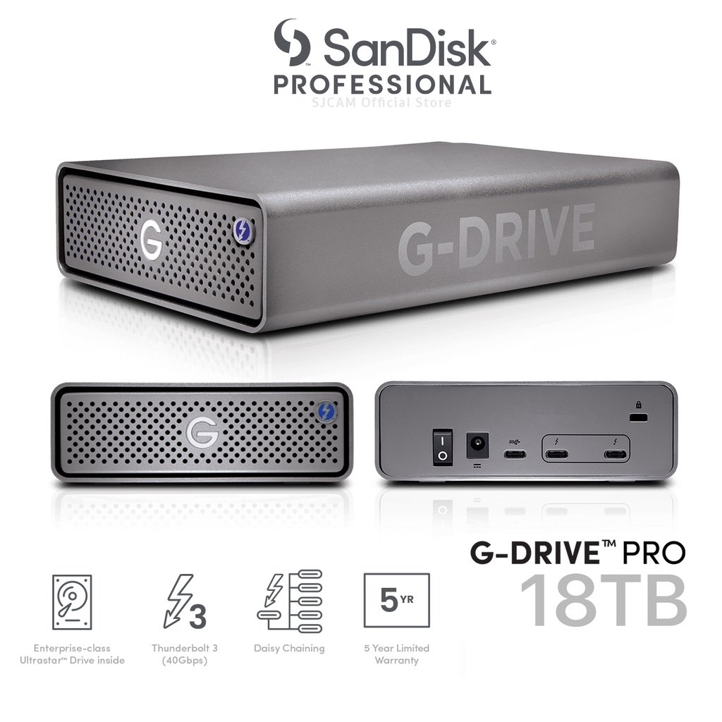 SanDisk Professional G-DRIVE 18TB G-DRIVE PRO Enterprise-Class Desktop ...