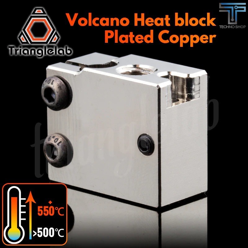 TRIANGLELAB Volcano Plated Copper Heat Block E3d Volcano Hotend 3D ...