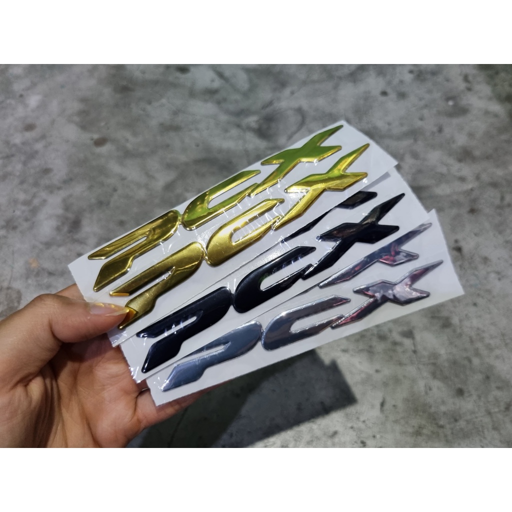 โลโก้ สติกเกอร์ ฮอนด้า พีซีเอ็กซ์ เรซิ่น 3 สี Honda * PCX * sticker 3D ...