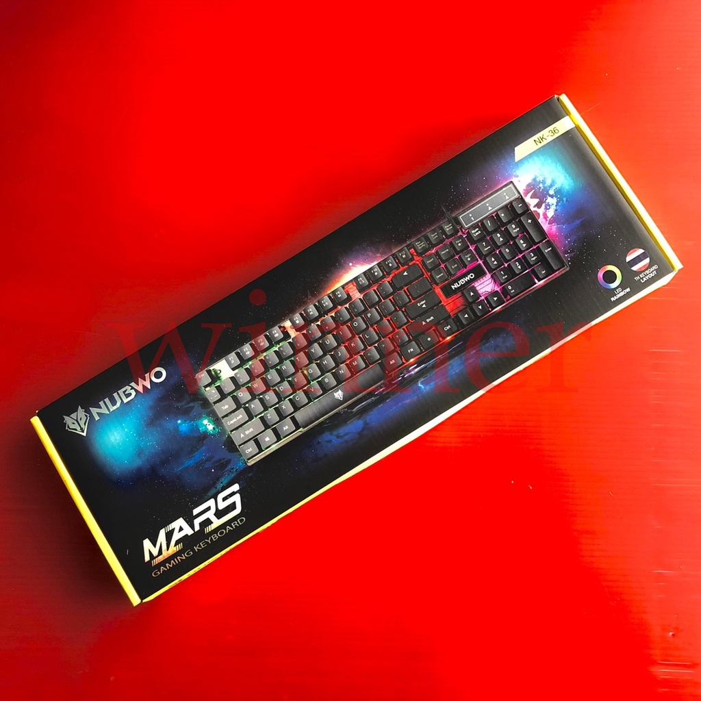 Nubwo NK-36 MARS GAMING KEYBOARD คีย์บอร์ดเกมส์มิ่ง สายUSB 2.0 มีไฟ LED ...