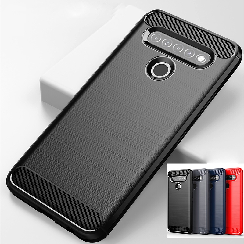 เคสโทรศัพท์ TPU คาร์บอนไฟเบอร์ กันกระแทก สําหรับ Lg K61 K71 K51 K51S K41S K40 K50 K50S K40S Q60 ...