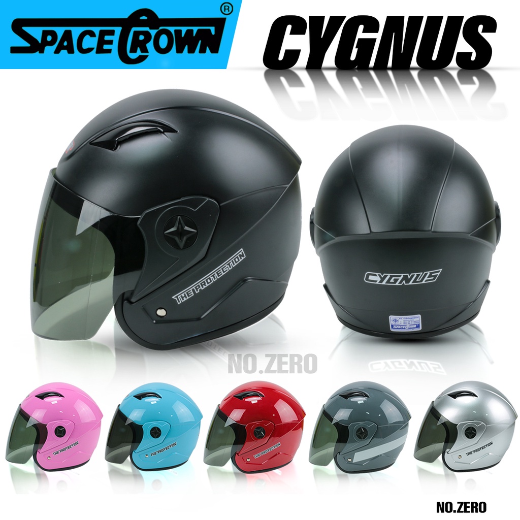 SPACE CROWN หมวกกันน็อค รุ่น CYGNUS มีครบทุกสี | Shopee Thailand