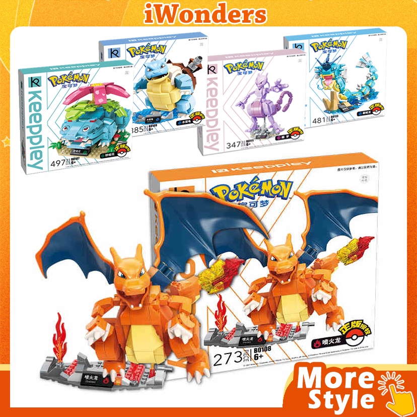 Pokemon Charizar Blastoise Gyarados Mewtwo Venusaur MOC Building Blocks ...