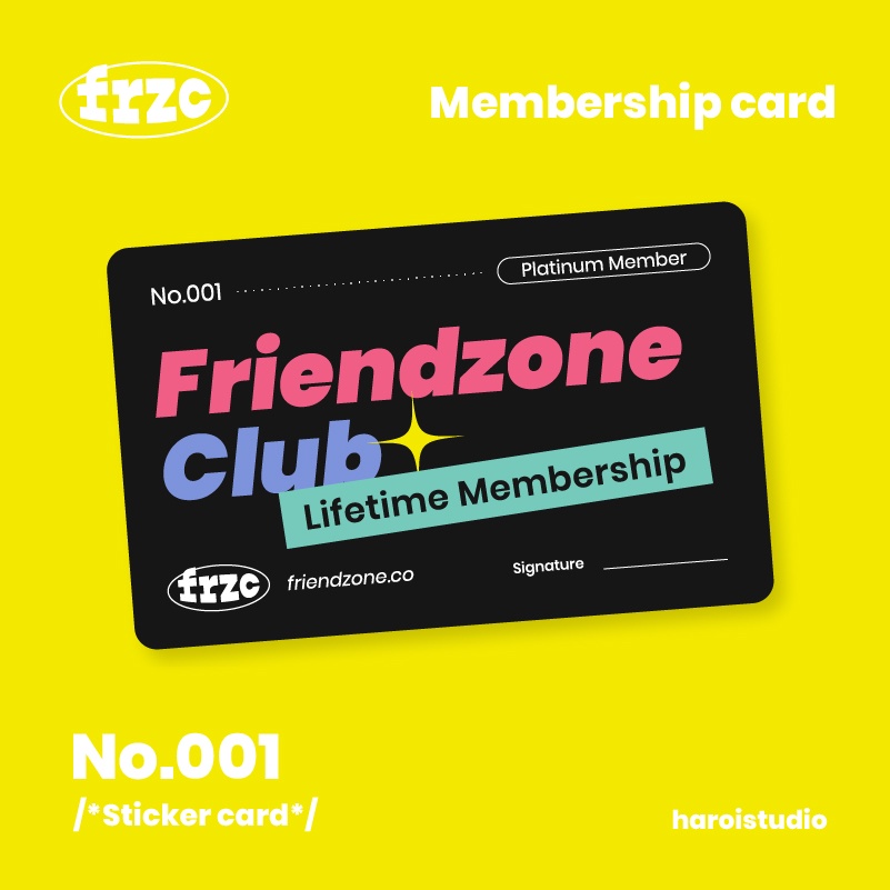 Haroi studio - Friendzone club sticker card | Shopee Thailand