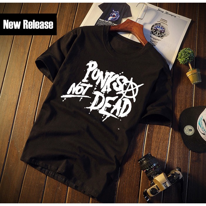 เสื้อยืดคอกลม Punk so not dead | Shopee Thailand