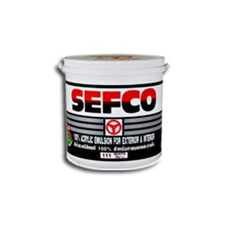 สีน้ำเซฟโก้ Sefco สีขาว 111 สีทาบ้าน ขนาด 3.5 ลิตร สีน้ำ ทาได้ทั้งภายในและภายนอก | Shopee Thailand