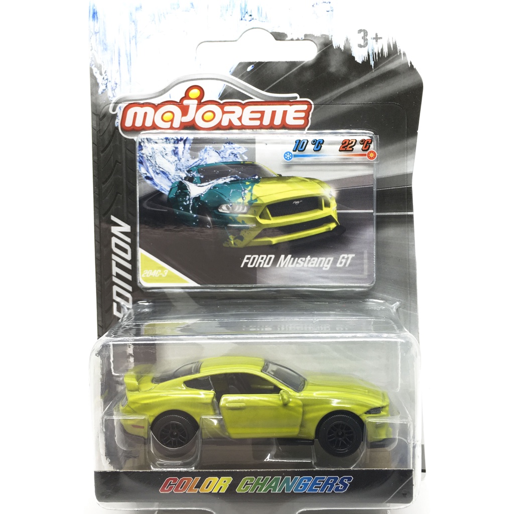 Majorette Ford Mustang GT - Color Changer Series - Green Color /Wheels ...