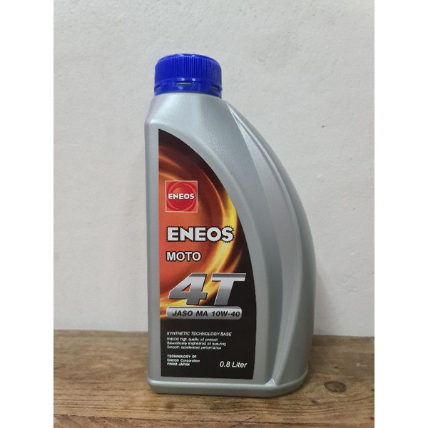 น้ำมันเครื่องมอเตอร์ไซค์ Eneos 4 จังหวะ10w-40 ขนาด 0.8ลิตร | Shopee Thailand
