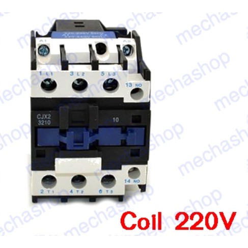 แมกเนติกคอนแทคเตอร์ ควบคุมมอเตอร์ CJX2 3210 & CJX2 3201 AC contactor LC1 32A Coil 220V 50HZ/60HZ ...