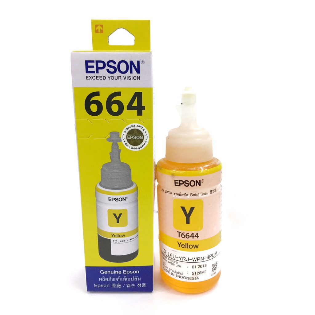 Ink Original Epson Yellow Ink Bottle (C13T664400) 70ml. | Shopee Thailand