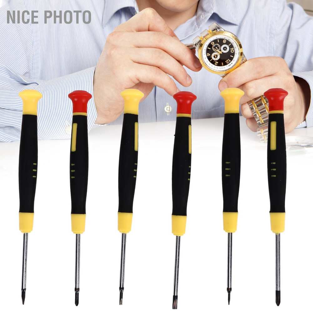 Nice photo 6pcs Small Screwdriver Kit Flathead Cross Precision Head Mini Set for Micro Tiny ...